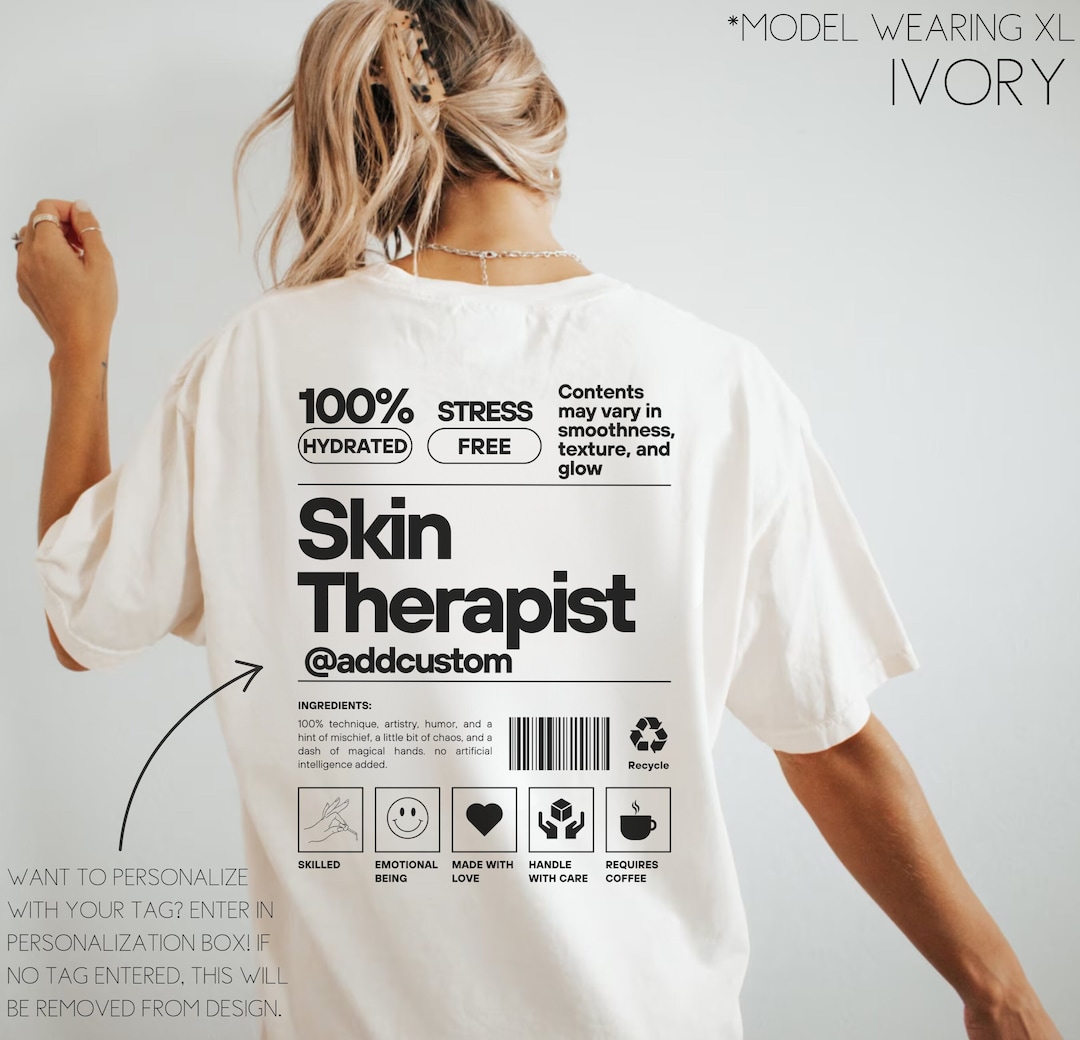 Personalized Esthetician Shirt Skin Therapist Gift Skincare T-shirt ...