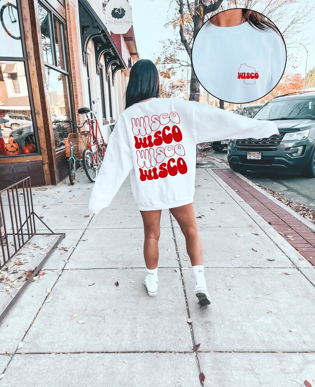 Wisconsin Sweatshirt Wisco Sweatshirt College Game Day Sweater - Etsy