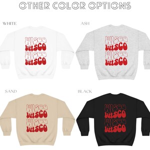 Wisconsin Sweatshirt Wisco Sweatshirt College Game Day Sweater - Etsy