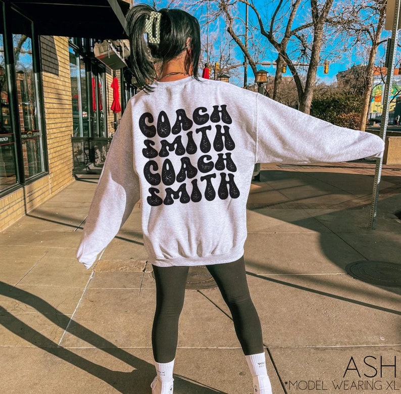 Custom Coach Sweatshirt Personalized Coach Shirt School Team Crewneck ...