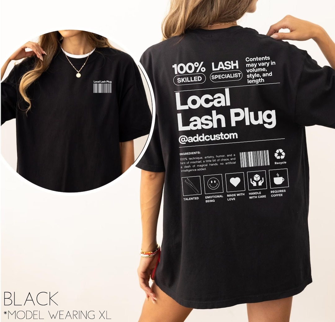Lash Artist Shirt Lash Tech Gift Custom Lash Plug T-shirt Lash Business ...