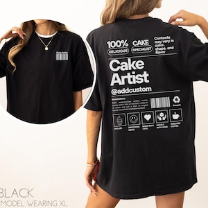 Baker Shirt Cake Artist T-shirt Custom Baking Lover Tshirt Cute Cake ...