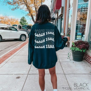 Custom Coach Sweatshirt Personalized Coach Name Gift School Team Shirt ...