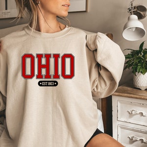Ohio Sweatshirt State of Ohio Sweater Vintage University Crewneck ...