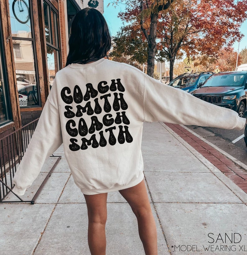 Custom Coach Sweatshirt Personalized Coach Shirt School Team Crewneck ...