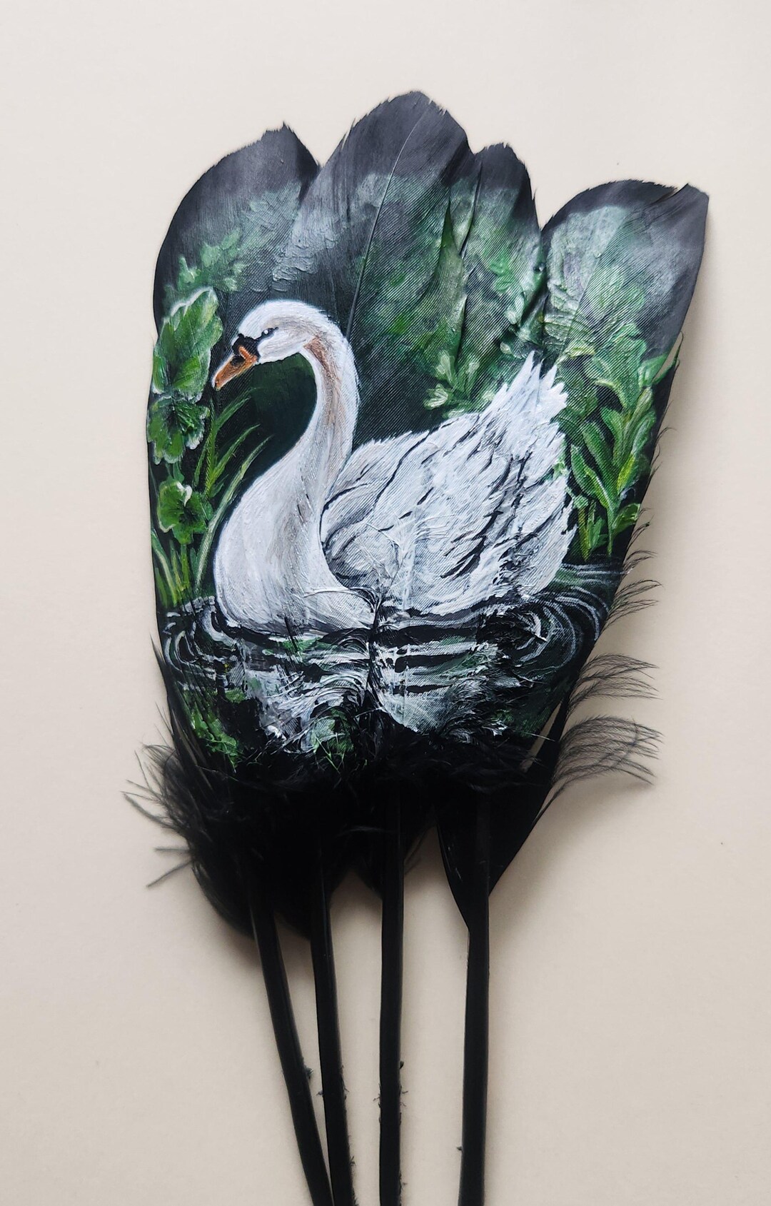Custom Painted Feather Art: Personalized Home Decor Gift - Etsy