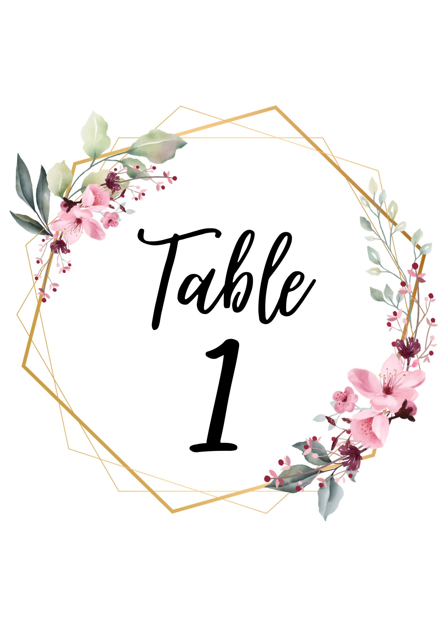 Editable Table Number INSTANT DOWNLOAD - Etsy