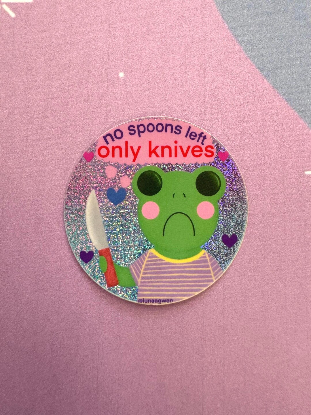 Chronic Illness Disability Spoon Theory Glitter Sticker no Spoons Left ...