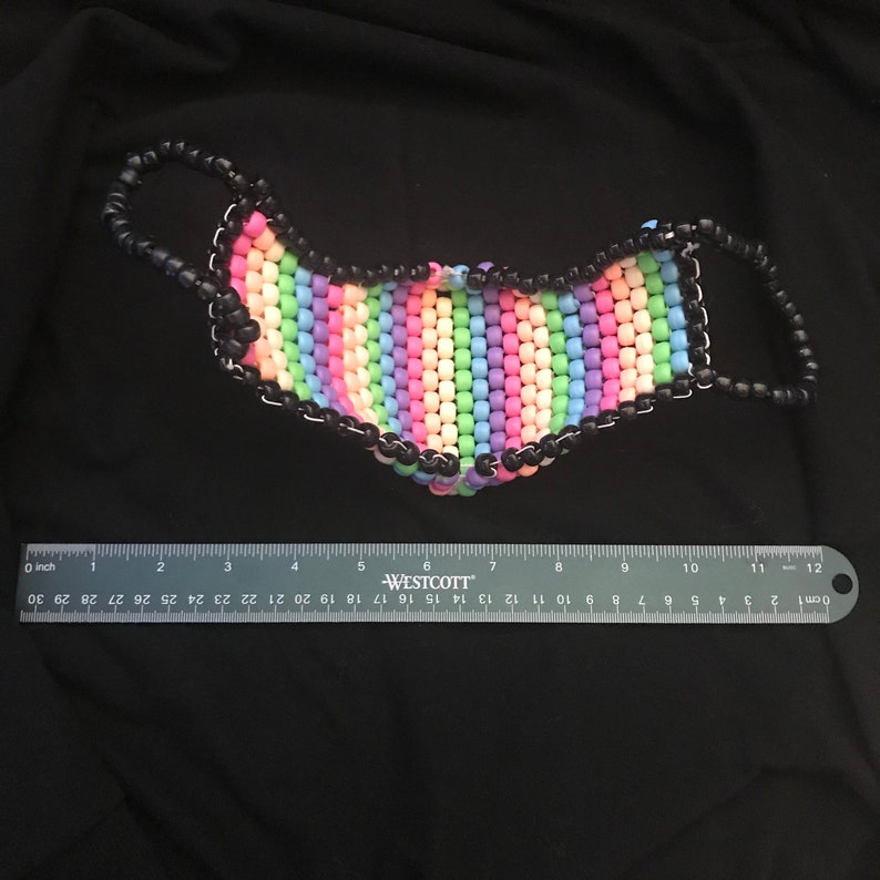 Pastel Rainbow Kandi Mask - Etsy