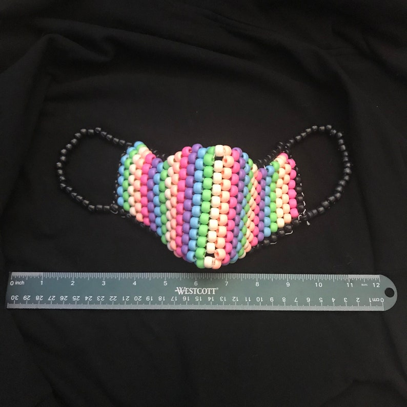 Pastel Rainbow Kandi Mask - Etsy