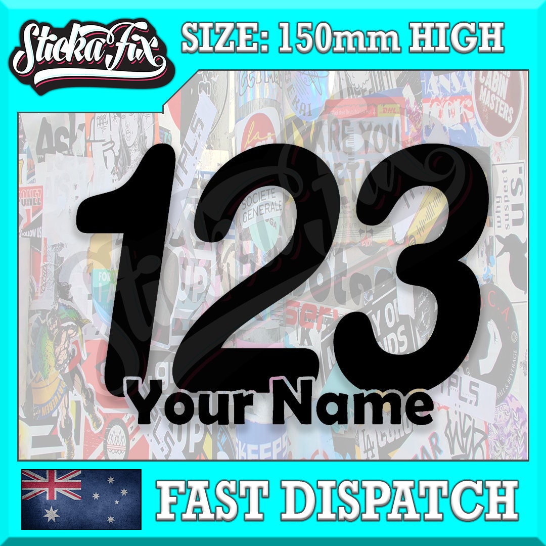 CUSTOM MX Race Number Plate Vinyl Decal Sticker MX Cross - Etsy