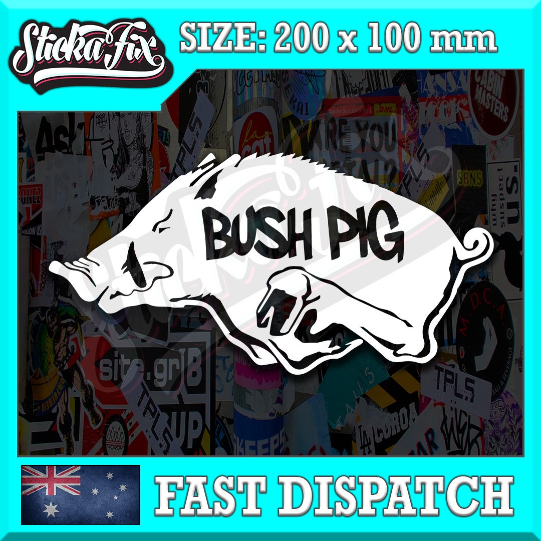 Bush Pig 4X4 Car Vinyl STICKER Funny DECAL 4WD JDM Ute Drift Van - Etsy