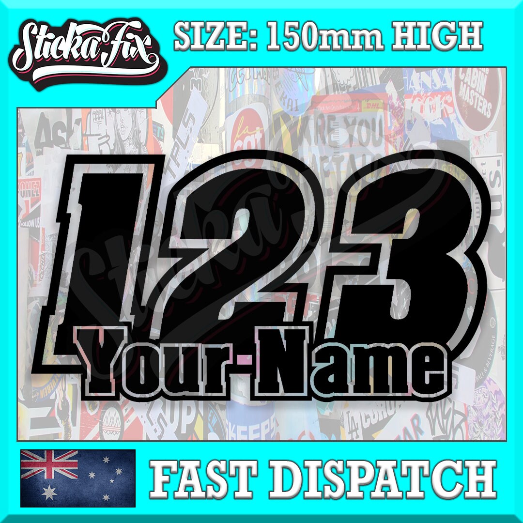 CUSTOM MX Race Number Plate Vinyl Decal Sticker MX Cross - Etsy