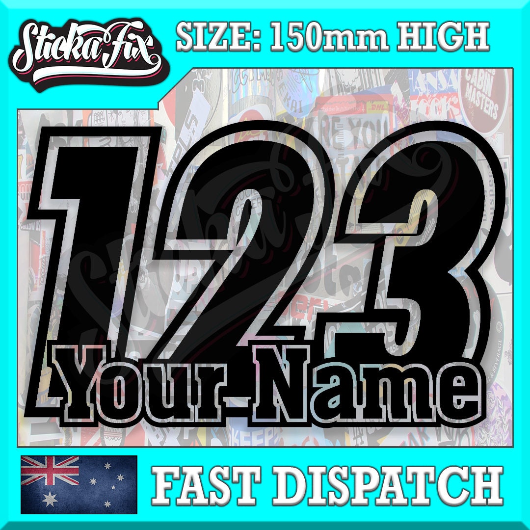 CUSTOM MX Race Number Plate Vinyl Decal Sticker MX Cross - Etsy