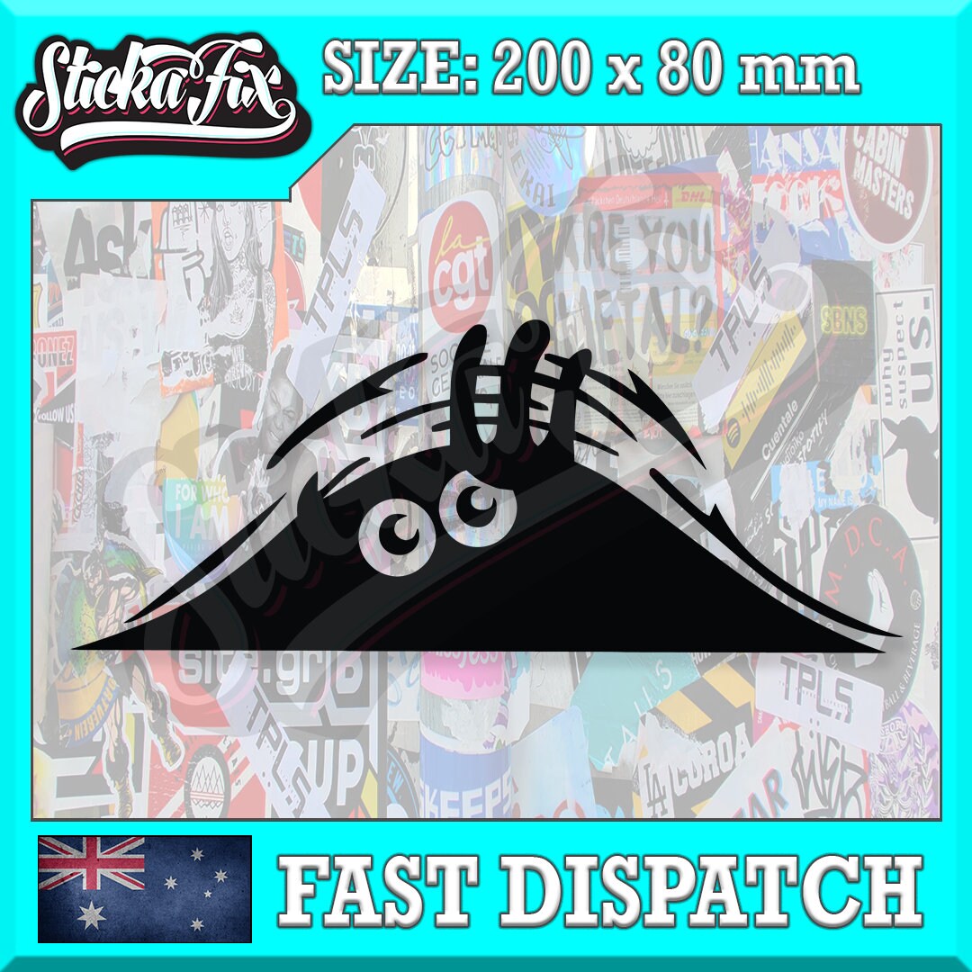 Peeking Monster 4X4 Car Vinyl STICKER Funny DECAL 4WD JDM Truck Drift ...