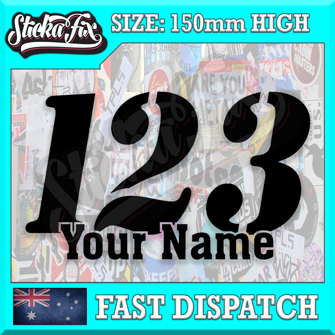 CUSTOM MX Race Number Plate Vinyl Decal Sticker MX Cross - Etsy