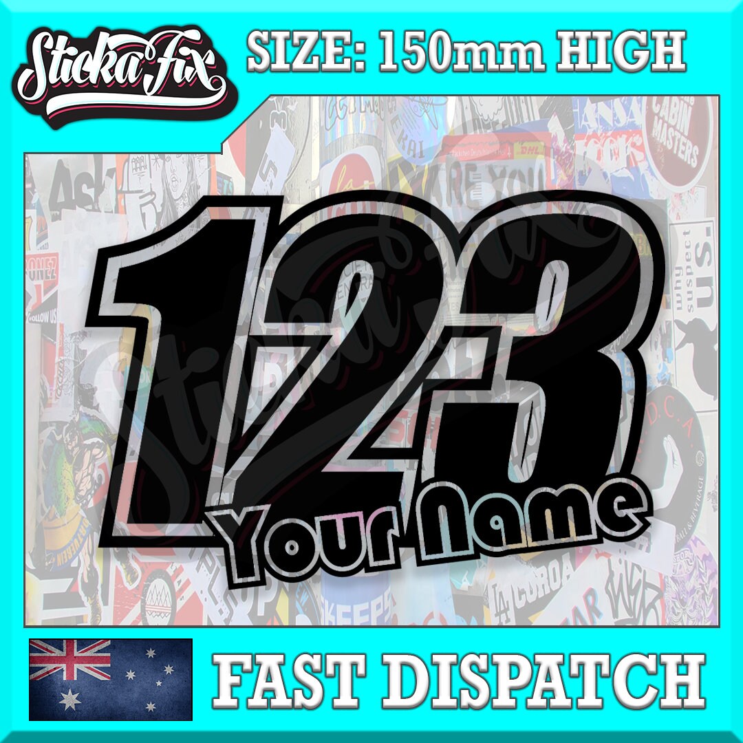 CUSTOM MX Race Number Plate Vinyl Decal Sticker MX Cross - Etsy