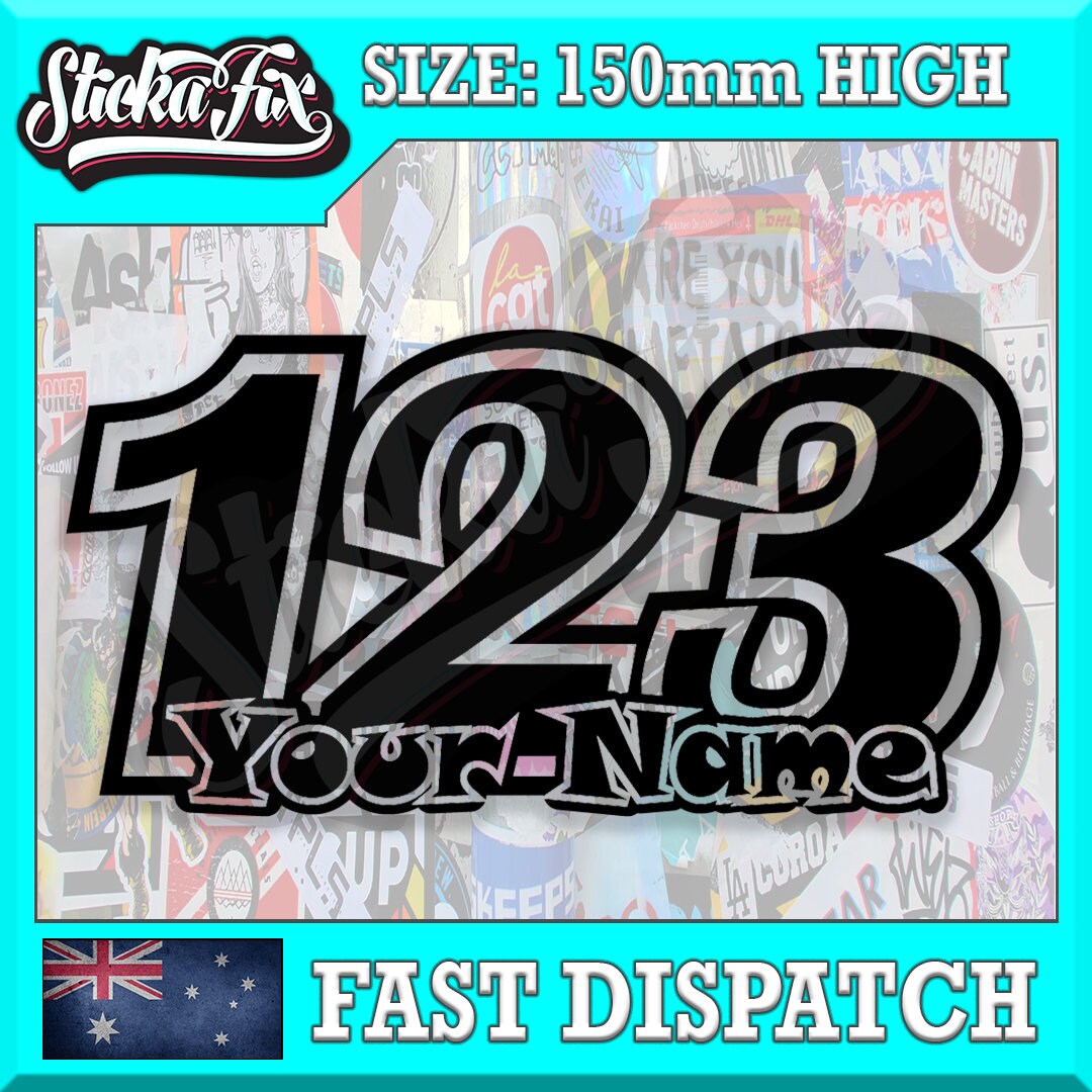 CUSTOM MX Race Number Plate Vinyl Decal Sticker MX Cross - Etsy
