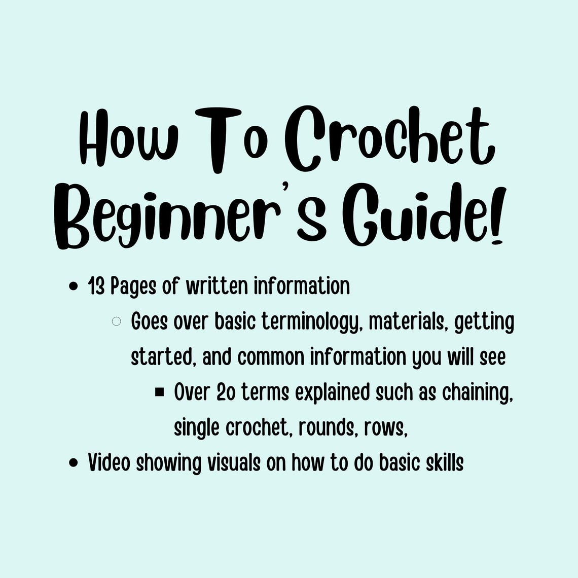 How to Crochet: Beginners Guide. Learn the Basics! Learn Single Crochet ...