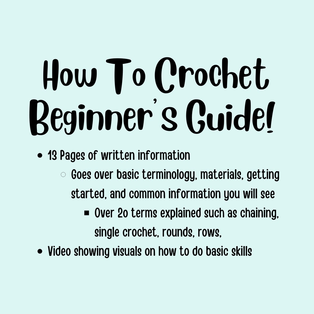 How to Crochet: Beginners Guide. Learn the Basics! Learn Single Crochet ...