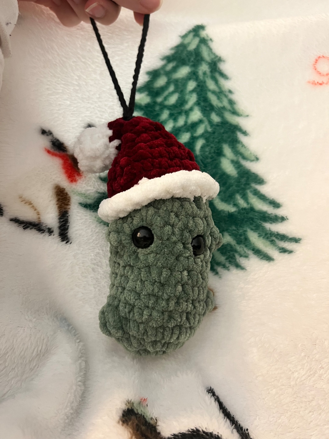 Crochet Pickle Christmas, Ornament, Amigurumi, Decor for XMAS, Crochet ...