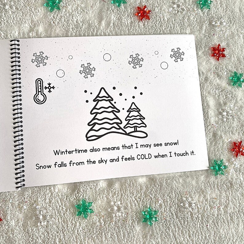 Wintertime Social Story & Coloring Book Social and Emotional - Etsy