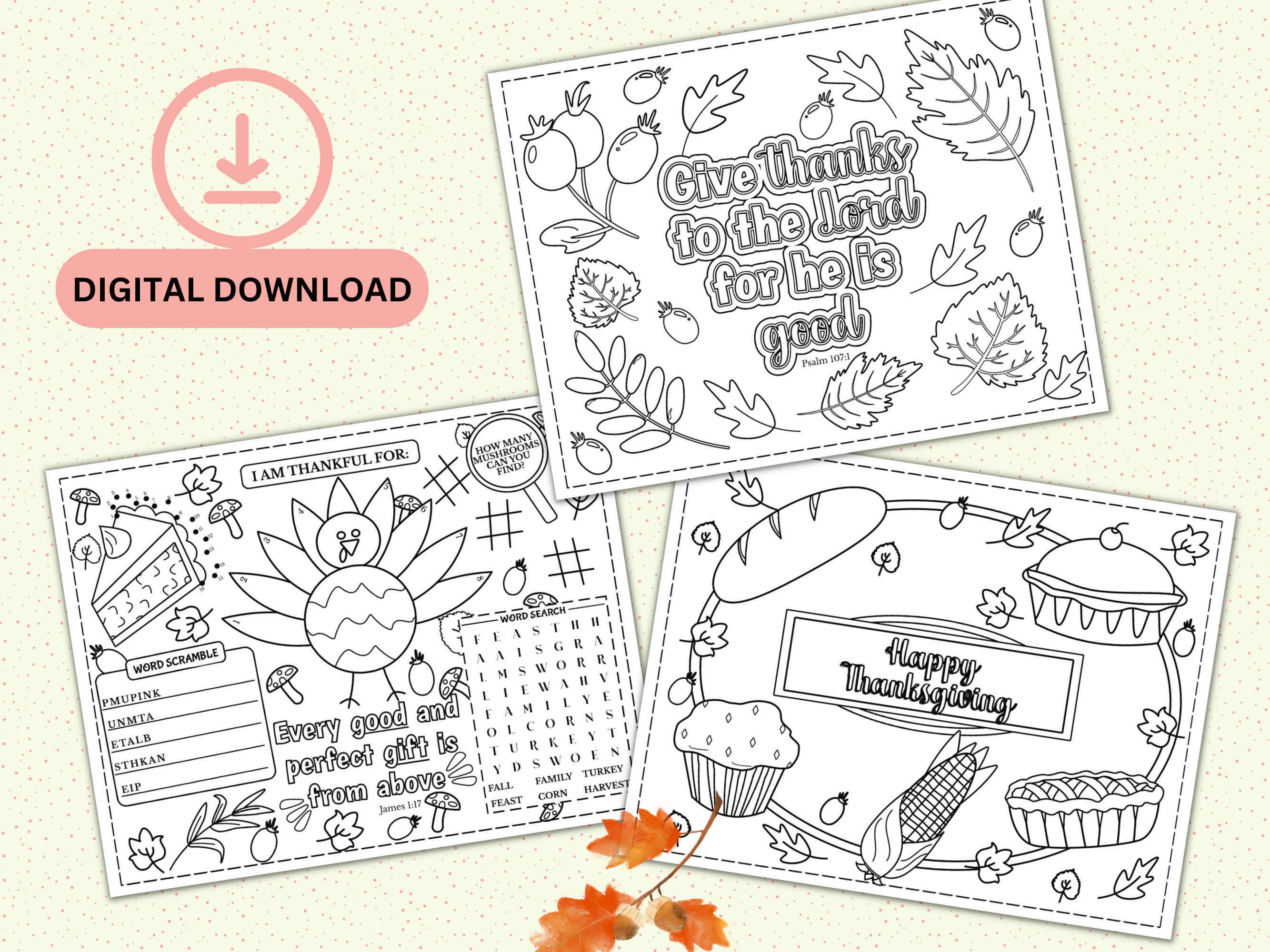 Printable Thanksgiving Dinner Activity and Coloring Placement With ...