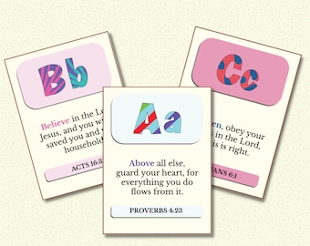 ABC Bible Activities for Kids, Kid's Bible Verse Alphabet, Kid's ...