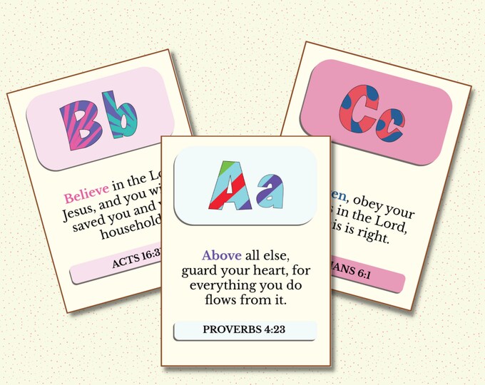 ESV, Gospel Alphabet, ABC Book, Chart, Children, Bible Verse, Scripture ...