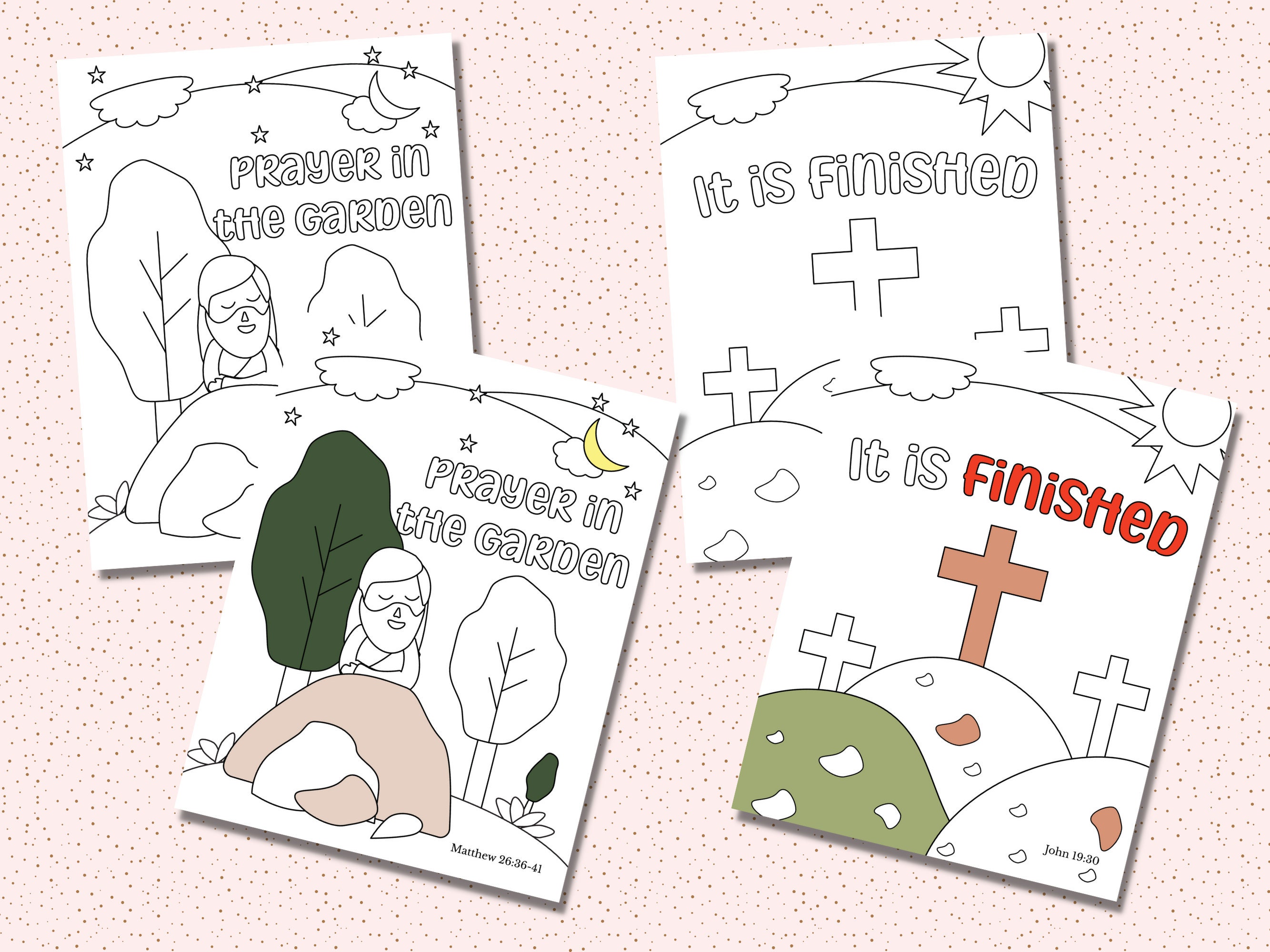 Holy Week - Easter Story Coloring Pages for Kids, Printable Bible ...