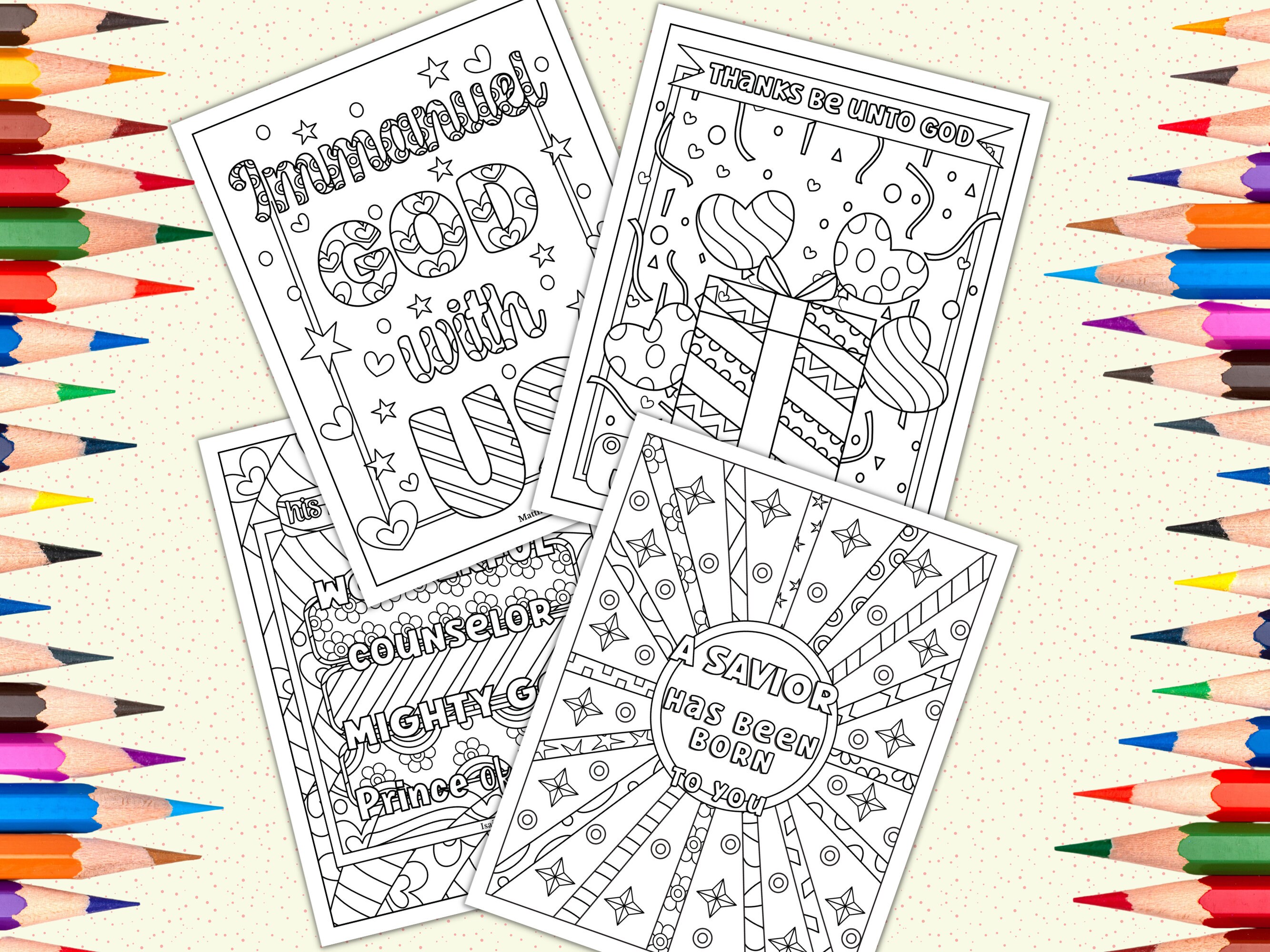 Christmas Nativity Bible Verse Coloring Pages for Christian Kids Home ...