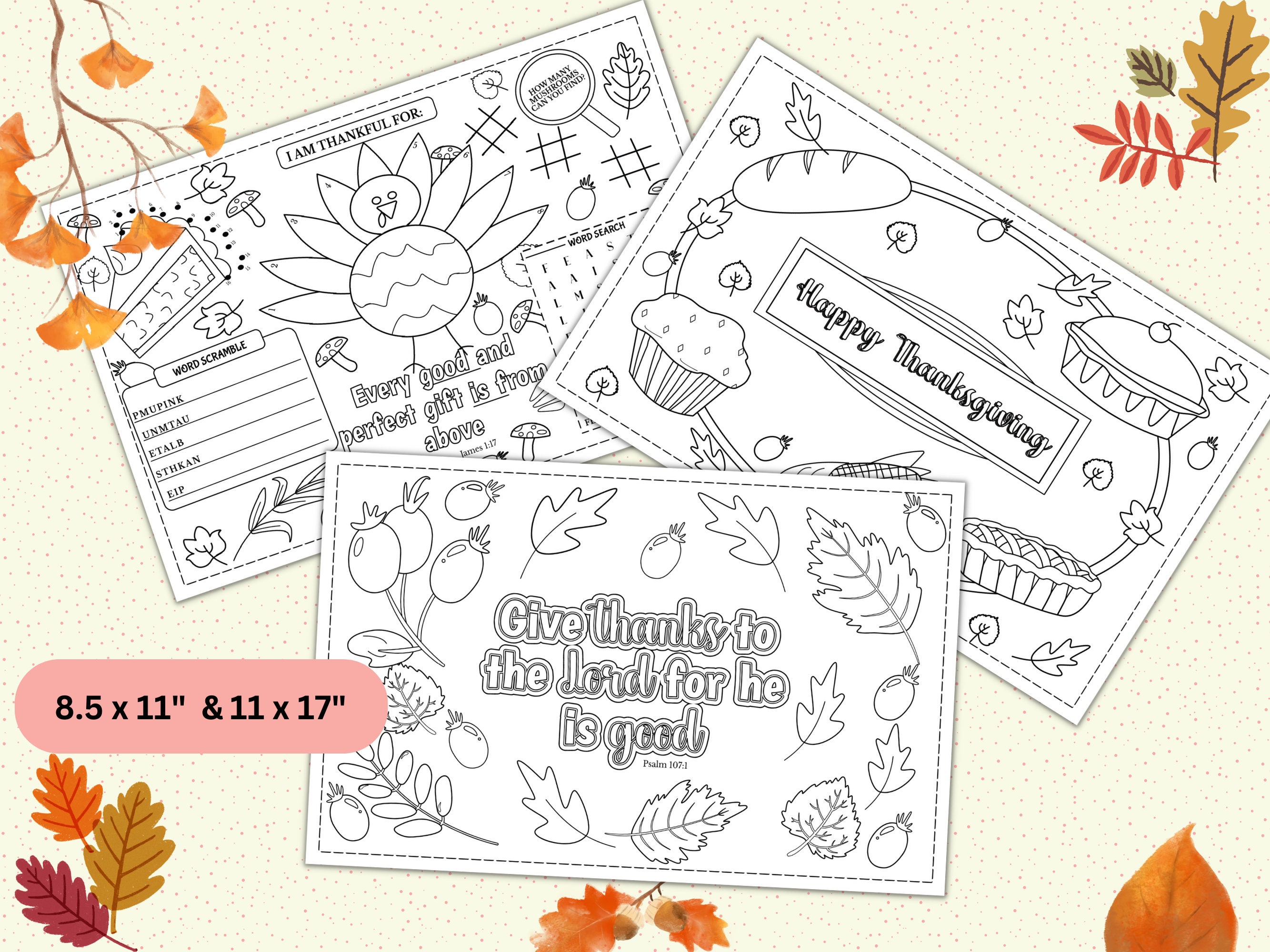 Printable Thanksgiving Dinner Activity and Coloring Placement With ...