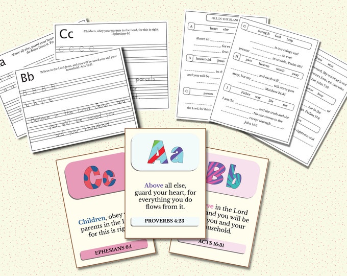 ESV, Gospel Alphabet, ABC Book, Chart, Children, Bible Verse, Scripture ...