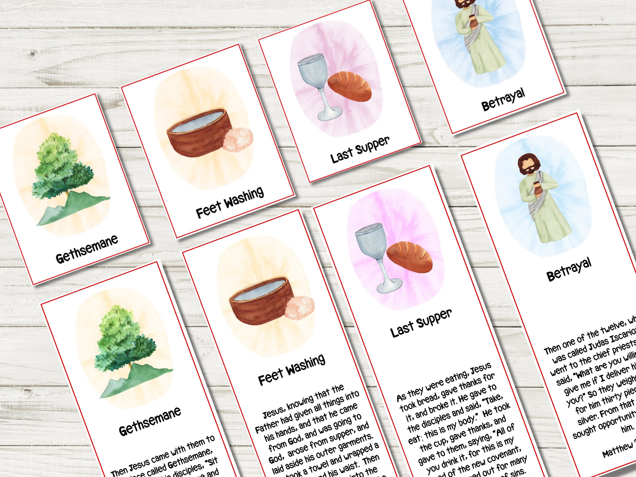 Holy Week - Easter Story Cards for Kids | Printable Lent Activity for ...