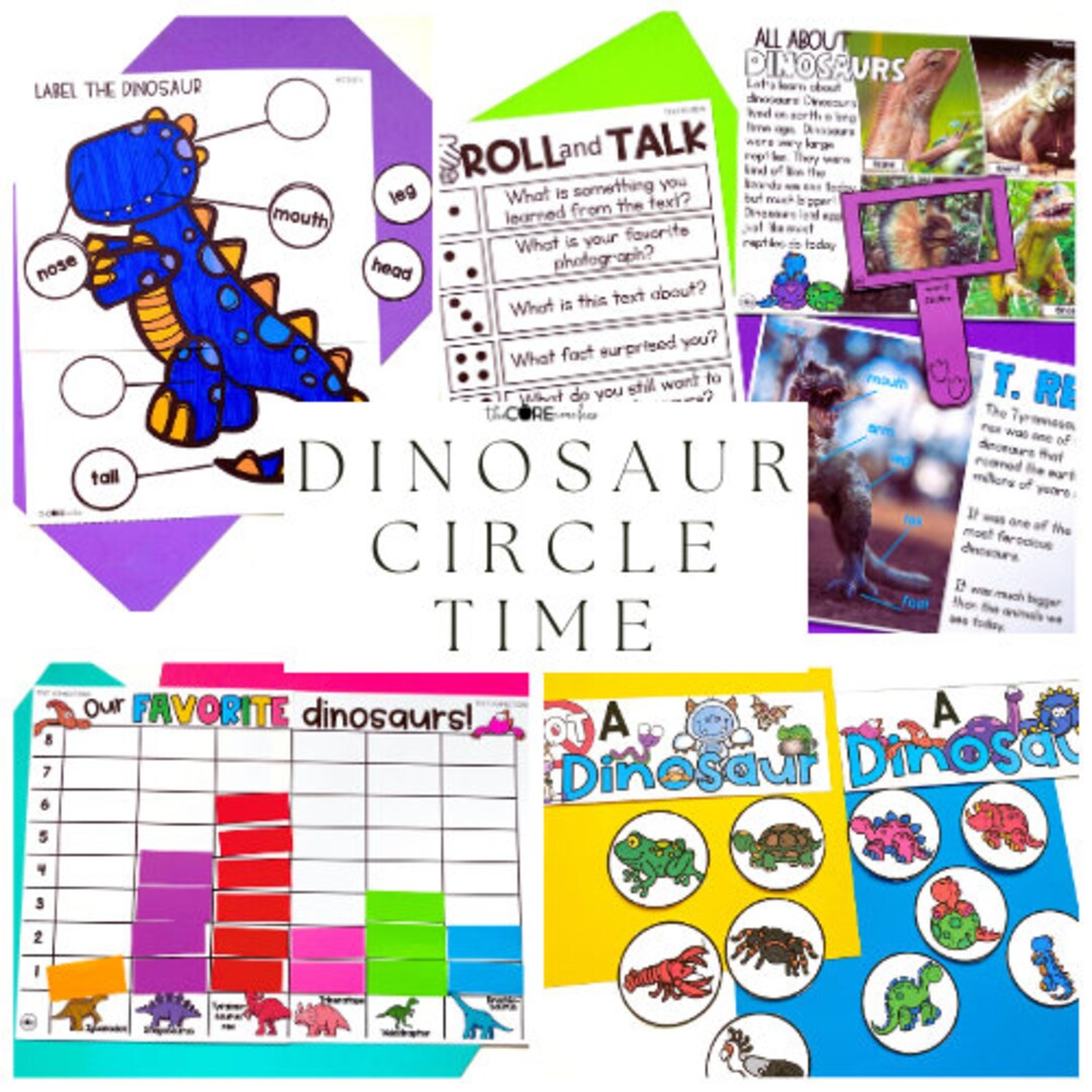 Dinosaur Circle Time Activities for Preschool - Etsy