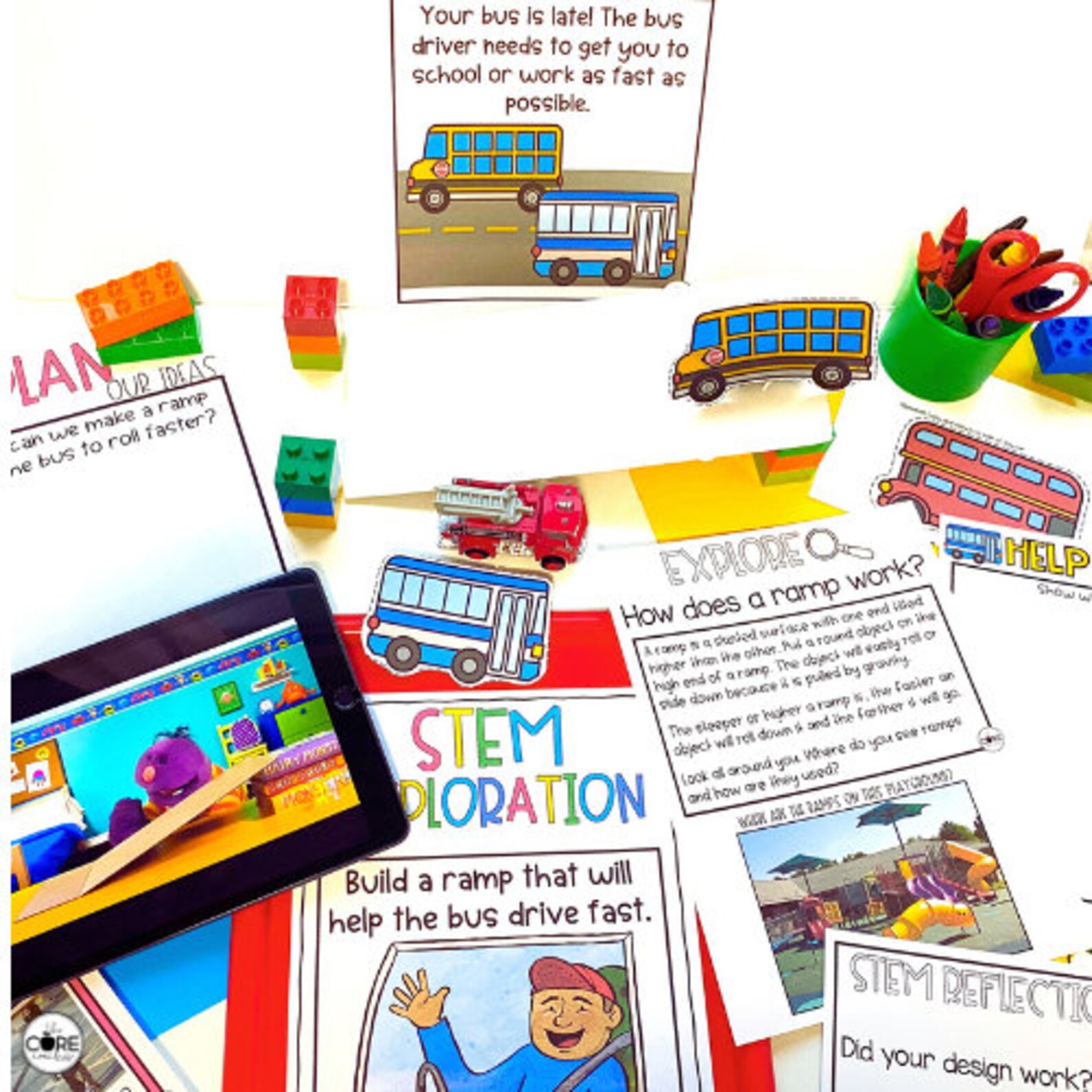 School Bus Prek STEM Activity Community Helper Bus Driver Hands-on ...