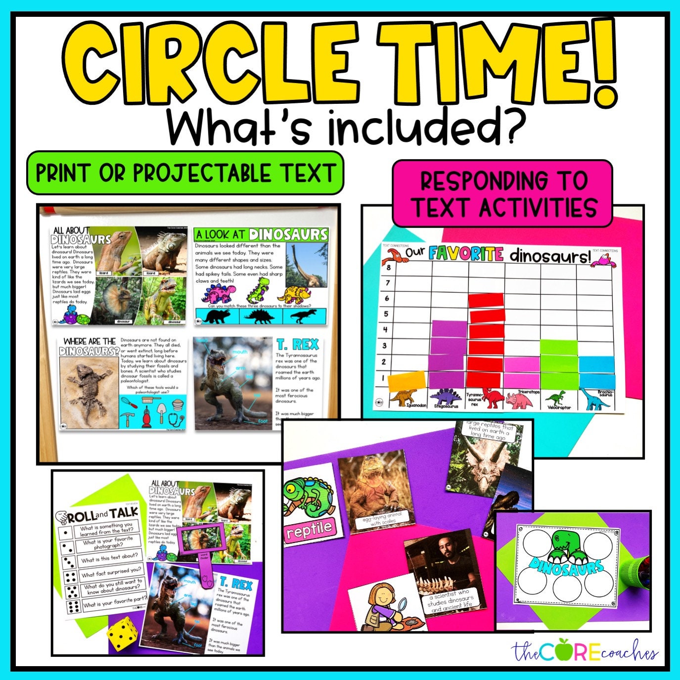 Dinosaur Circle Time Activities for Preschool - Etsy