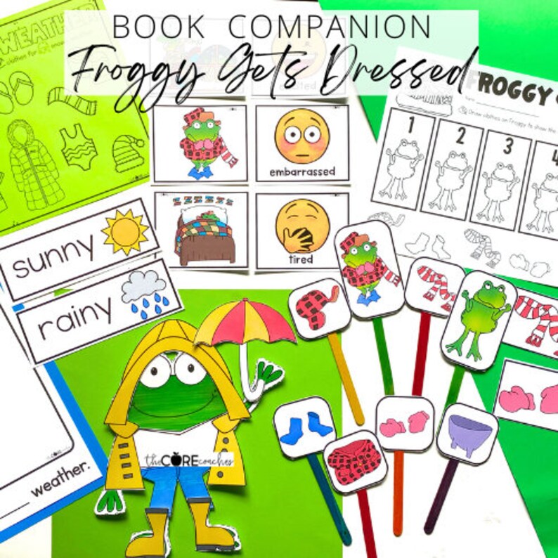 Froggy Gets Dressed Preschool Book Companion and Weather Activities - Etsy