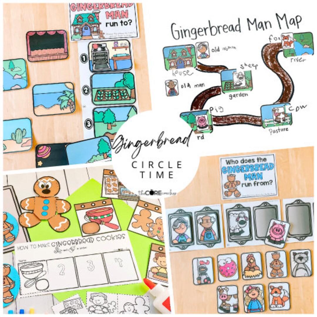 Gingerbread Man Circle Time Activities for Preschool - Etsy