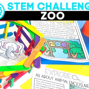 Zoo Prek STEM Challenge, Animals Preschool STEM - Etsy