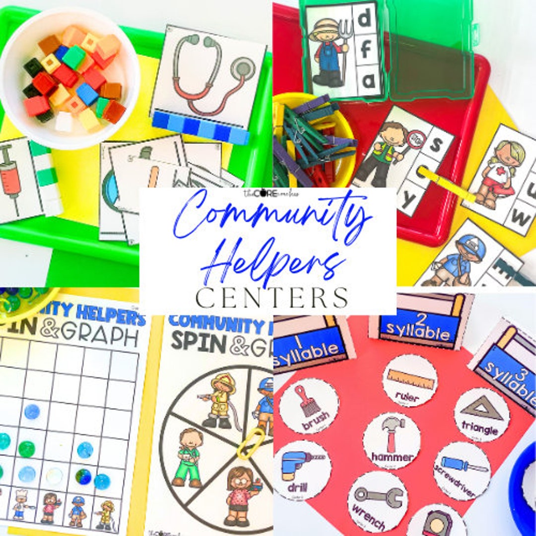 Community Helpers Math and Literacy Centers for Preschool - Etsy