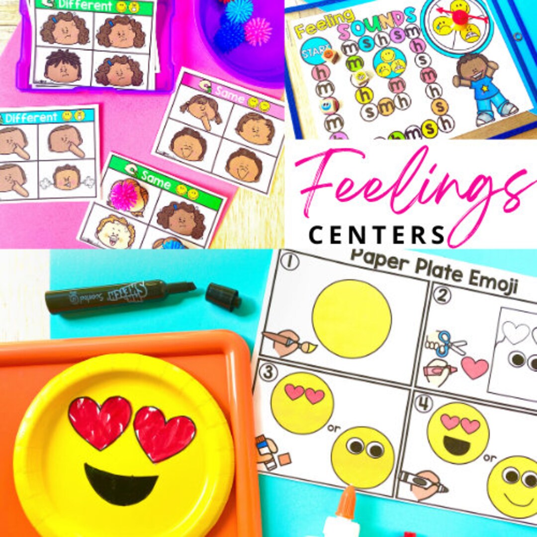 Feelings Centers for Prek Preschool Feelings Activities - Etsy