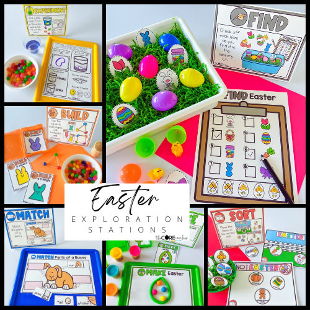 Easter Stations for Prek Easter and Spring Exploration Stations for ...