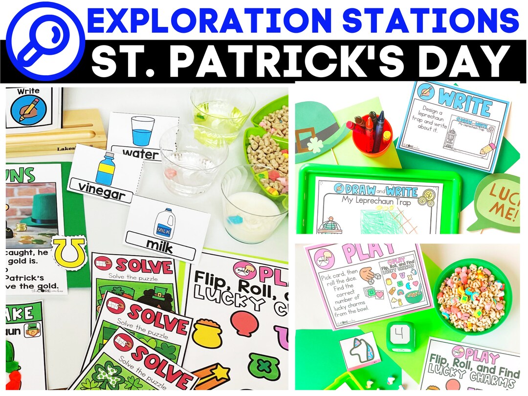 St. Patrick's Day Preschool Stations St. Patrick's Day for Prek - Etsy