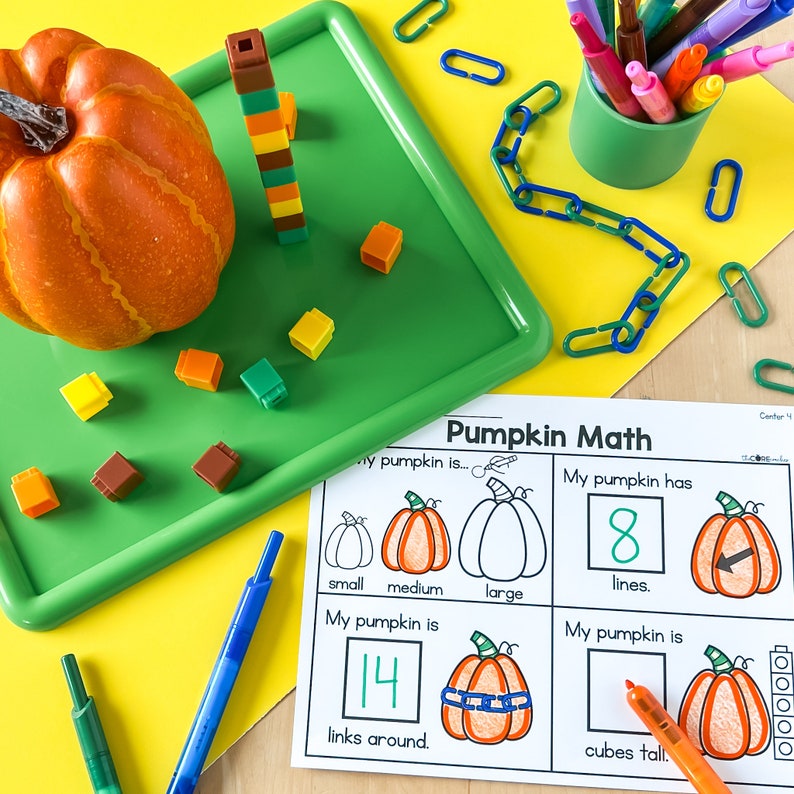 Pumpkin Math and Literacy Centers for Preschool - Etsy
