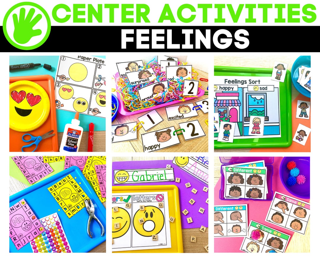 Feelings Centers for Prek Preschool Feelings Activities - Etsy
