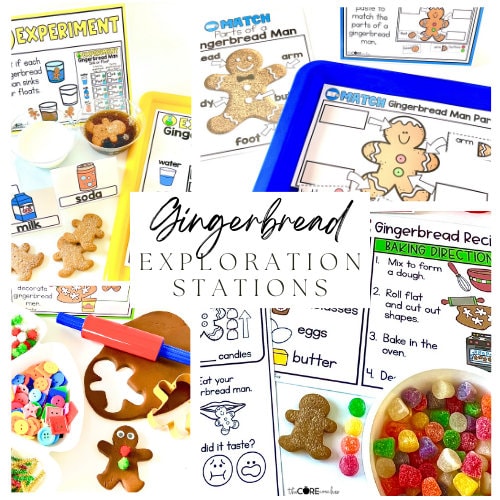 Gingerbread Man Preschool Stations Gingerbread Man Science - Etsy
