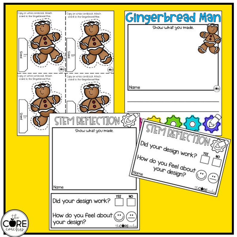 Gingerbread Man STEM Activity for Prek - Etsy