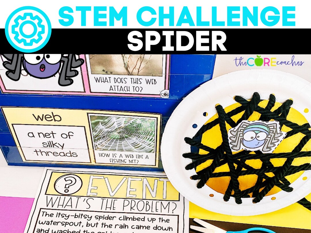 Spider Preschool STEM Challenge Prek Spider Activity - Etsy