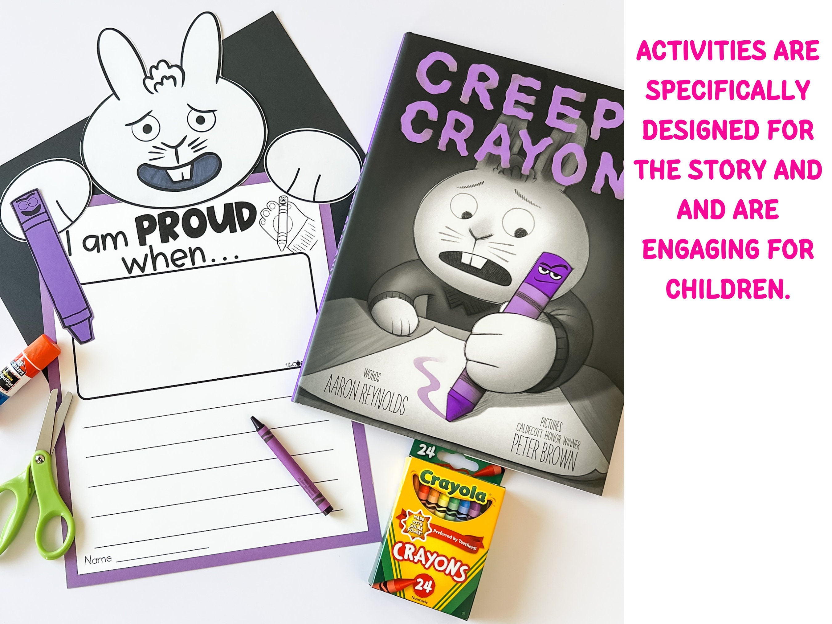 Creepy Crayons Preschool Book Companion - Etsy